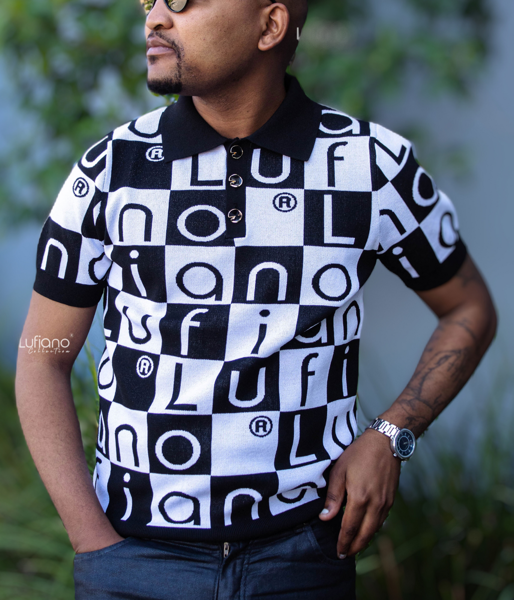 LFN007: Knit Top: Black-White – Lufiano Apparel