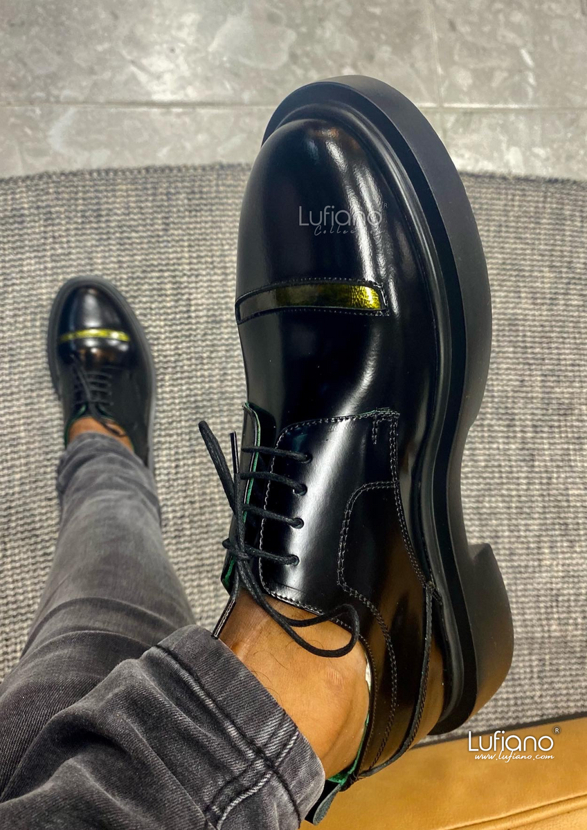 167 Lufiano Lace Up: Black and Olive – Lufiano Apparel