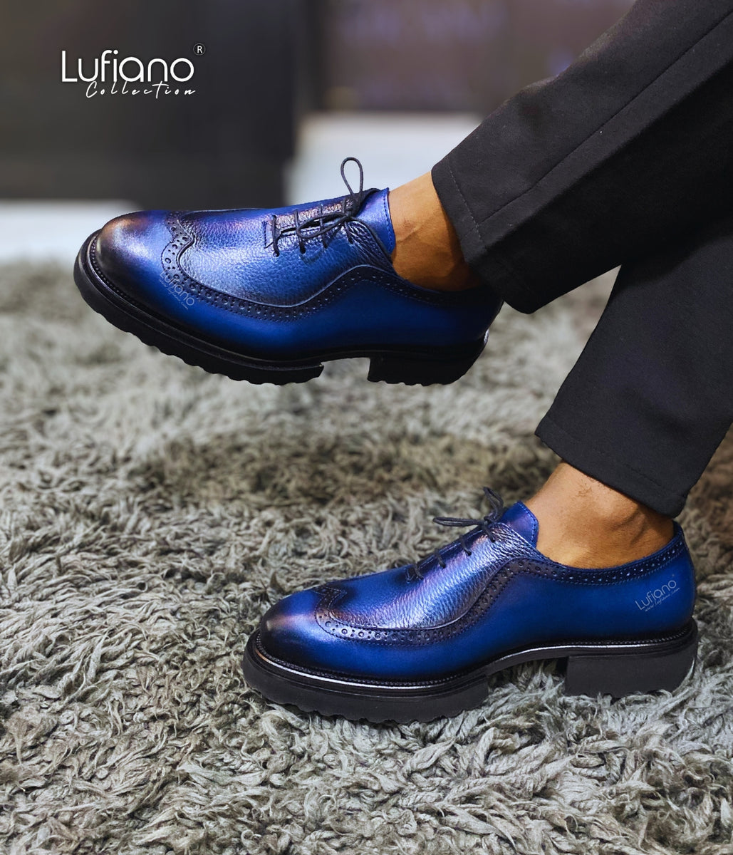 124 - Lufiano Lace up: Navy – Lufiano Apparel