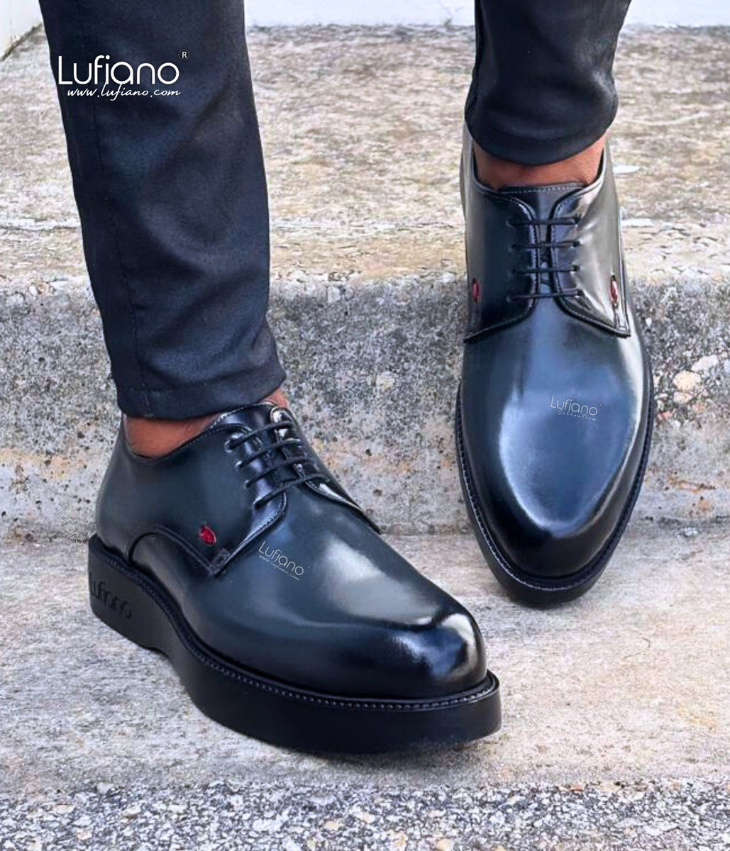 143 - Lufiano Lace up: Grey – Lufiano Apparel