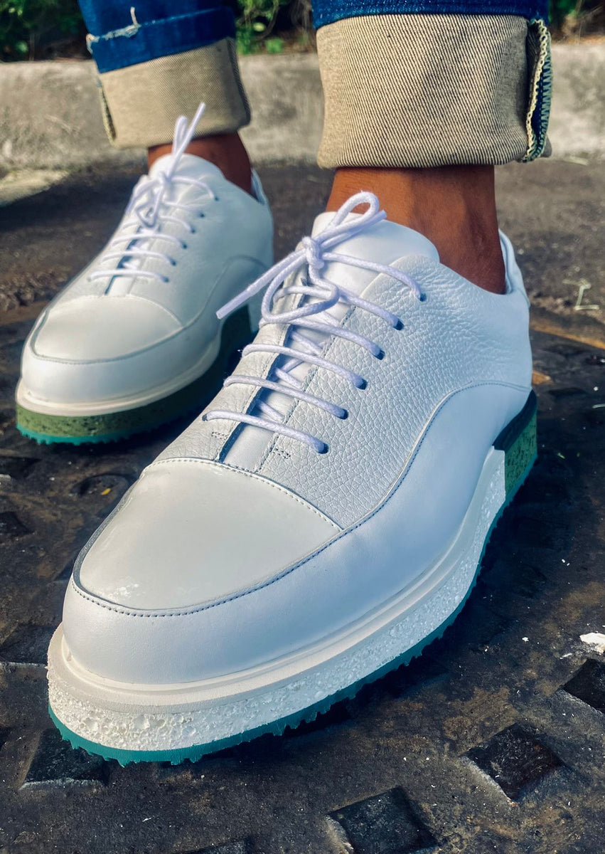 203 - LUFIANO collection Leather Sneaker- White – Lufiano Apparel
